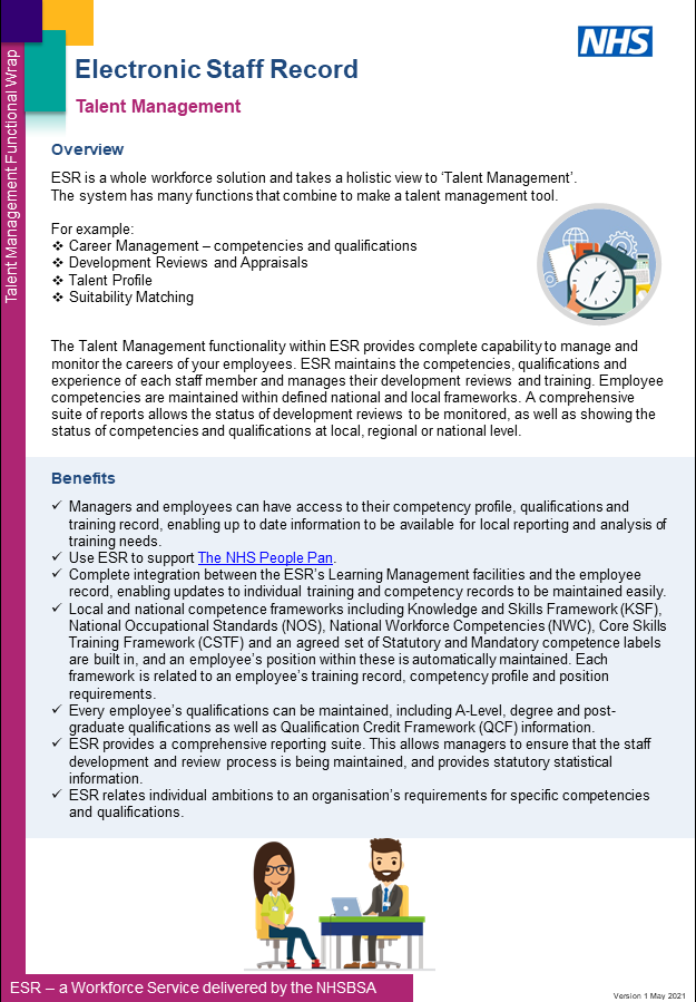 Learning Management Functional Guidance - ESR Hub - NHS Electronic Staff Record